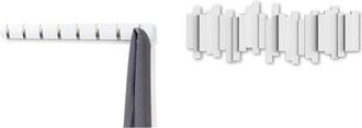 Umbra Flip 8 Garderobenhaken - Moderne, Schlichte und Platzsparende Garderobenleiste & Stäbchen Garderobenhaken - Moderne und Platzsparende Garderobenleiste