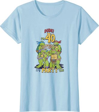 Teenage Mutant Ninja Turtles 40th Birthday Pizza Party T-Shirt