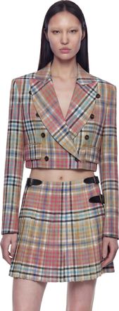 Vivienne Westwood Cropped Heather Check Blazer