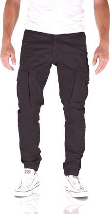 Jack & Jones Paul Flake Cargo Tapered Fit Herren Jeans Hose, Farbe:Black Coffie, Hosengröße:W32/L34