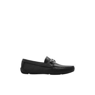 Ferragamo Gancini Appliqu&eacute; Mokassins - - Shoes - Herren - Schwarzk - 41 EU
