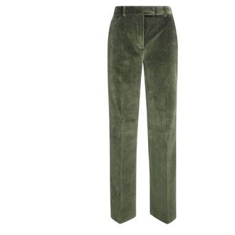 Circolo 1901 Gerade Samthose Glatt - - Trousers - Damen - Gr&uuml;n - M