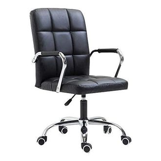 Generic Chaise de jeu ergonomique en cuir &agrave; dossier haut r&eacute;glable avec accoudoirs fixes - Chaise de bureau pour r&eacute;unions - Soutien confortable
