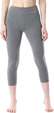 Merry Style Legging 3/4 Tenue Sport en Coton Femme MS10-430 (Melange Moyen, XXL)