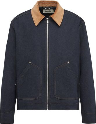 Drykorn Workwear-Jacke in Denim-Optik mit Cordkragen und Wattierung in