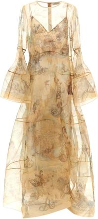 Zimmermann Femme, Robes, Beige, Taille: 40 FR Rebellion Lantern Gown