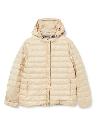 Geox Damen W JAYSEN Jacke, Golden Beige/Safari F5191), 44 (Herstellergr&ouml;&szlig;e: 50)