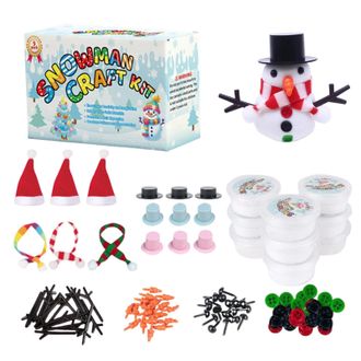 Generico Schneemann-Handwerk: Weihnachtsaktivitäten, Set D Ton, Schneemann für Kinder von 3 bis 8 Jahren, Jungen, Mädchen, Studenten, Jugendliche, Familien, Vo