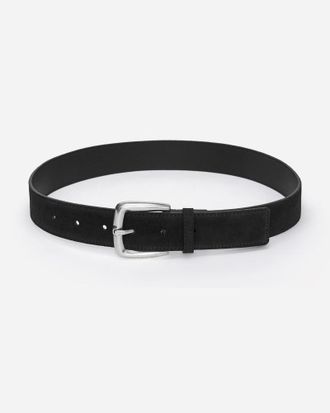 Arket G&uuml;rtel Aus Veloursleder -Schwarz