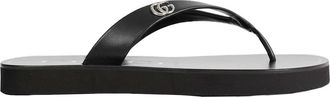 Gucci Double G Thong Leather Sandals