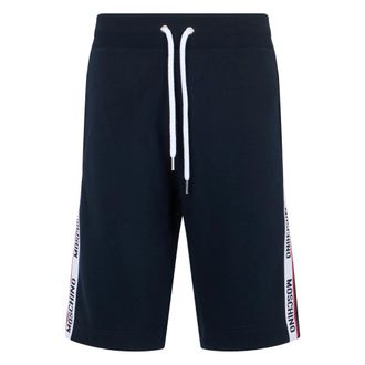 Moschino Shorts avec bande logo - Femme - Shorts - Bleu - Taille: 40 FR