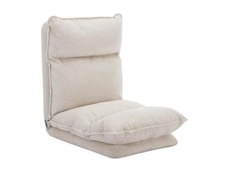Vente-Unique Fauteuil Paresseux Convertible réglable en Tissu chiné Beige MURTERA - Inclinable