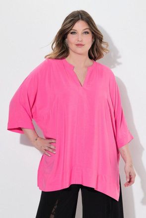 Miamoda Druckbluse Blusenshirt oversized Zipfelsaum