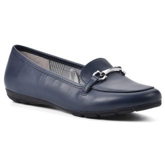 White Mountain Damen Leuchtend Slipper, Marineblau/glatt, 38.5 EU Weit