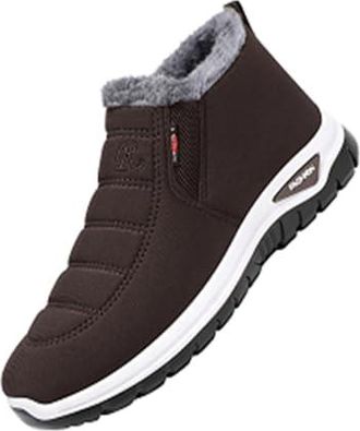 Generic Chaussures dhiver pour hommes avec doublure en fourrure, antid&eacute;rapantes, l&eacute;g&egrave;res, imperm&eacute;ables, avec semelle &eacute;paisse et support, doublure souple, pann