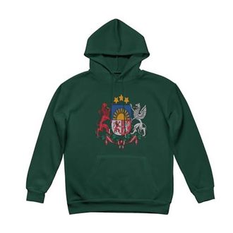 Generic Sweat &Agrave; Capuche Lettonie Embl&egrave;me National pour Hommes Adultes Et Adolescents Doublure Polaire Sweatshirt pour Patriotes Hoodie Hommes Femmes Pull &Agrave; Ca