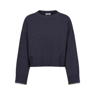 Brunello Cucinelli Femme, Pulls, Bleu, Taille: 40 FR Cashmere Sweater