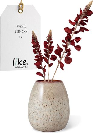 like. by Villeroy & Boch Lave Home Vase Egg Shape, 14,5x14,5x17,5cm, Beige