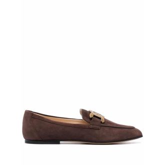 Tod's Braune Chain-Plaque Loafers - - Shoes - Damen - Braun - 36 1/2 EU