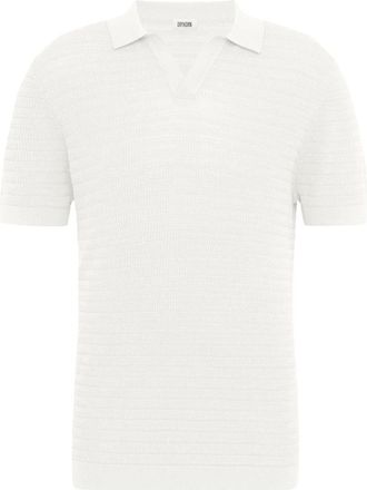 Drykorn Strick-Poloshirt aus Baumwolle mit Variokragen in