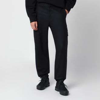 Stone Island Navy blue jogging trousers in a wool blend