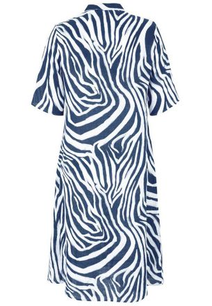 Doris Streich Sommerkleid aus Leinen mit Grafik-Print