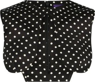 Jean Paul Gaultier Femme, Tops, Noir, Taille: 38 FR Polka Dots Wired Top
