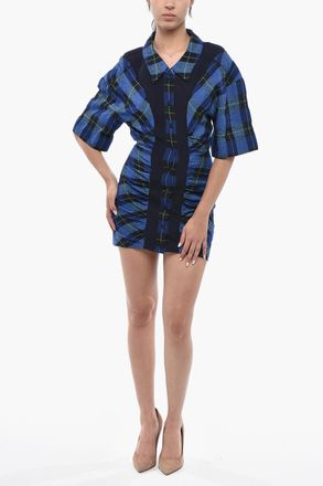 Stella McCartney Hemdblusenkleid MABEL Kariert Mit Kurzen &Auml;rmeln Stella McCartney