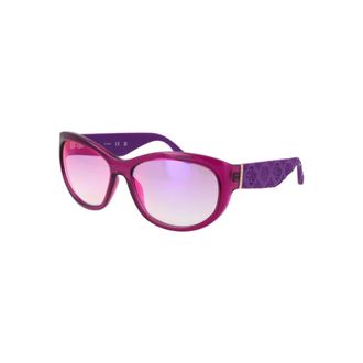 Guess Lila Oval Sonnenbrille mit Verspiegelten Gl&auml;sern - - Accessories - Damen - Lila - ONE SIZE
