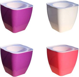 Cabilock 4st&uuml;cke Automatischer Selbstbew&auml;sserungstopf Robuster Blumentopf Aus Hochwertigem Harz F&uuml;r Gr&uuml;ne Pflanzen F&uuml;r Innenbereich F&ouml;rdert Gesundes Pflanzenwa