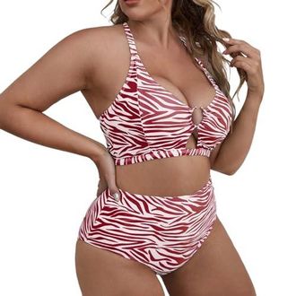 Generic Maillots de bain d&eacute;t&eacute; solides pour femmes et filles 2024 bikini maillot de bain push-up surdimensionn&eacute; pour femme grande taille maillot de bain soutie