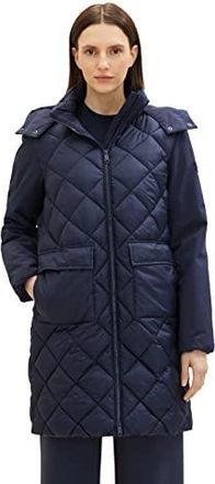 Tom Tailor Manteau matelassé avec Capuche et Poches Amovibles Doudoune Femme, 10668-capitaine du Ciel Bleu, XXL Dames