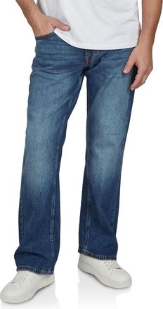 Mustang Jeans Jeans Herren Stretch Oregon Bootcut Jeanshose Hose Denim, Länge:34L, Farbe:Medium Blue (702), Weite:44W