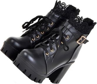 Garneck Courtes Confortables pour Femme Hiver &agrave; Talons &Eacute;pais Stables et &Eacute;l&eacute;gants pour Soir&eacute;es et Occasions Sp&eacute;ciales Disponibles Plusieurs Couleurs