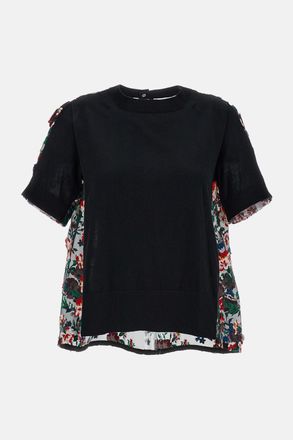 sacai Kurzarm-top Mit Stickerei