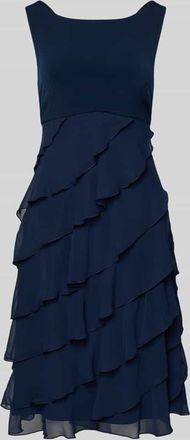 Swing Knielanges Cocktailkleid mit Volants