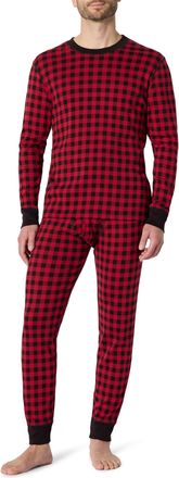 Amazon Essentials Herren Passende Weihnachts-Pyjama-Sets für die ganze Familie, Klassisches Buffalo-karo, XXL