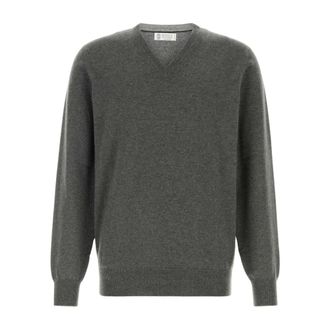 Brunello Cucinelli V-neck Strickware - - Knitwear - Herren - Grau - L