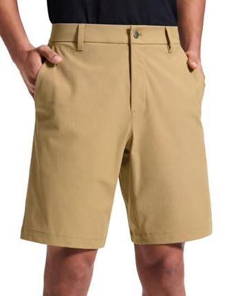 CRZ YOGA Short de Golf Confortable Toute la journ&eacute;e pour Homme Extensible l&eacute;ger d&eacute;contract&eacute; avec Poches Kaki Sable 40-42