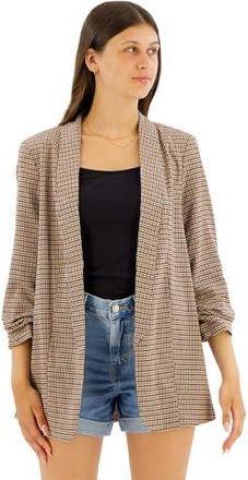 Pieces Blazer pour Femme PCBOSELLA, Silver Mink/AOP : Houndstooth, S