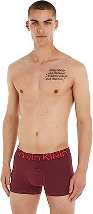 Calvin Klein Boxer Homme Cale&ccedil;on Coton Stretch, Rouge (Tawny Port), S