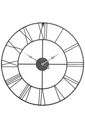 Ambia Home Wanduhr, Schwarz, Metall, RoHS, CE EN 14786, Dekoration, Uhren, Wanduhren