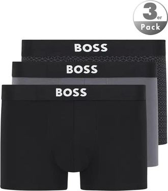 HUGO BOSS Herren Trunks grau Baumwolle unifarben