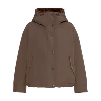 Max Mara Wasserabweisende Canvas-Jacke - - Jackets - Damen - Braun - 2XS