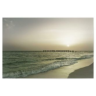 artboxONE Poster 90x60 cm Natur Florida Sonnenuntergang | Vintage - Bild Florida Florida Gasparilla Island