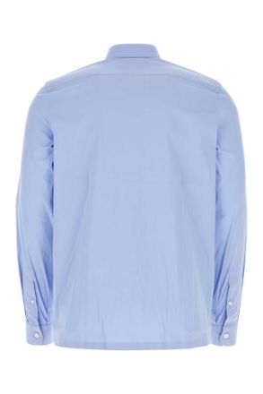 Prada Mens Poplin Shirt Blue