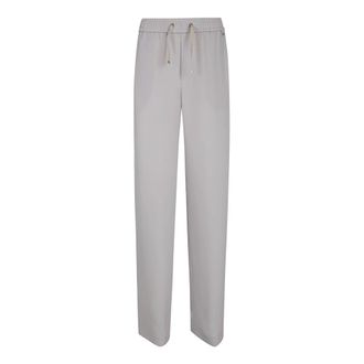Herno Hose aus l&auml;ssigem Satin - - Trousers - Damen - Beige - M