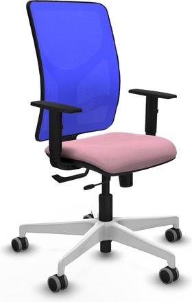 Piqueras y Crespo Home Office B&uuml;rostuhl mit 1D-Armlehnen, h&ouml;henverstellbare Lendenwirbelst&uuml;tze, ausgestattet mit Syncro/Traslack und Schneideschaum, mit Rollen 65 mm, P