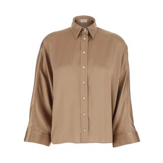 Brunello Cucinelli Damen, Blusen & Hemden, Beige, MGr&ouml;&szlig;e