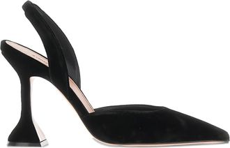 Amina Muaddi 95mm Holli slingback pumps - Schwarz
